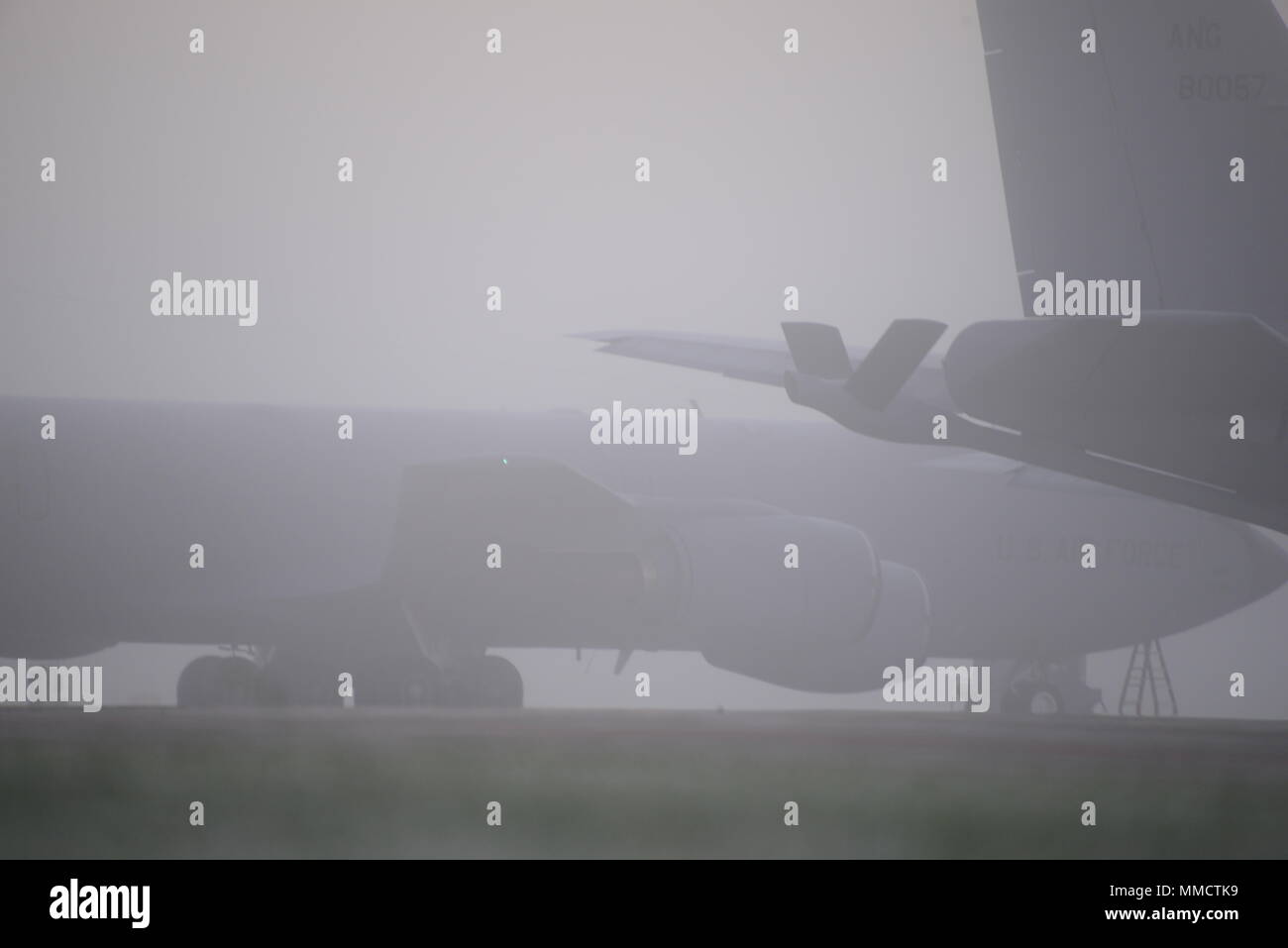 Thick fog envelops several U.S. Air Force KC-135 mid-air refueling ...