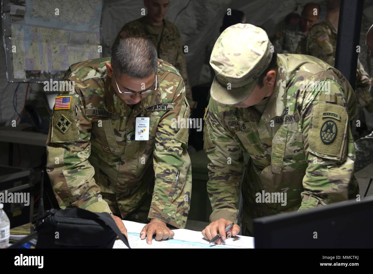 Maj. Thomas Grabos of the 105th Engineer Battalion, 130th Maneuver ...