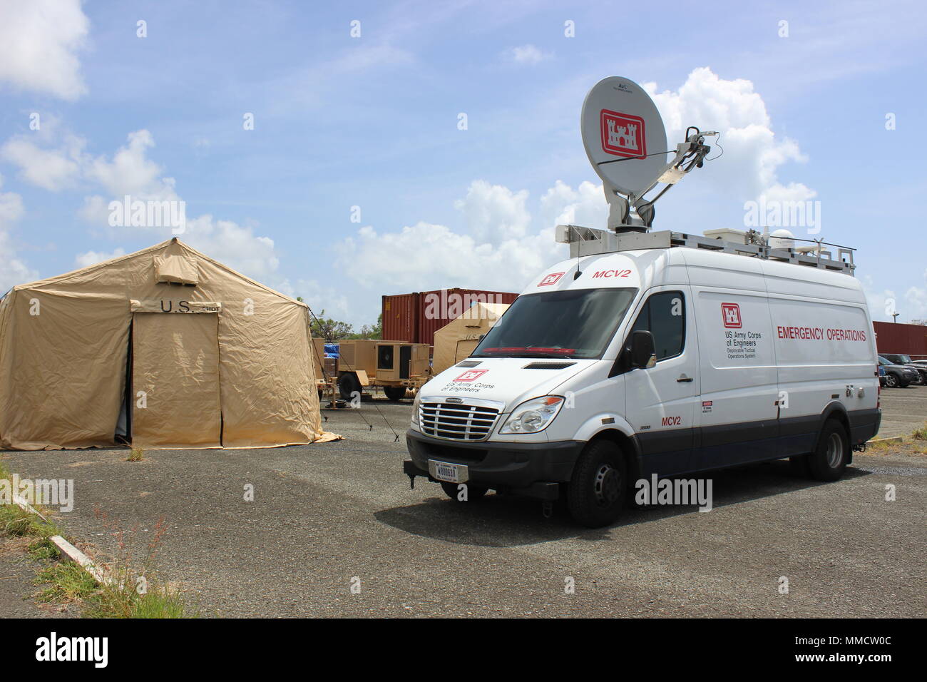 The Corps deployed one of its three Mobile Communications Vehicles to ...