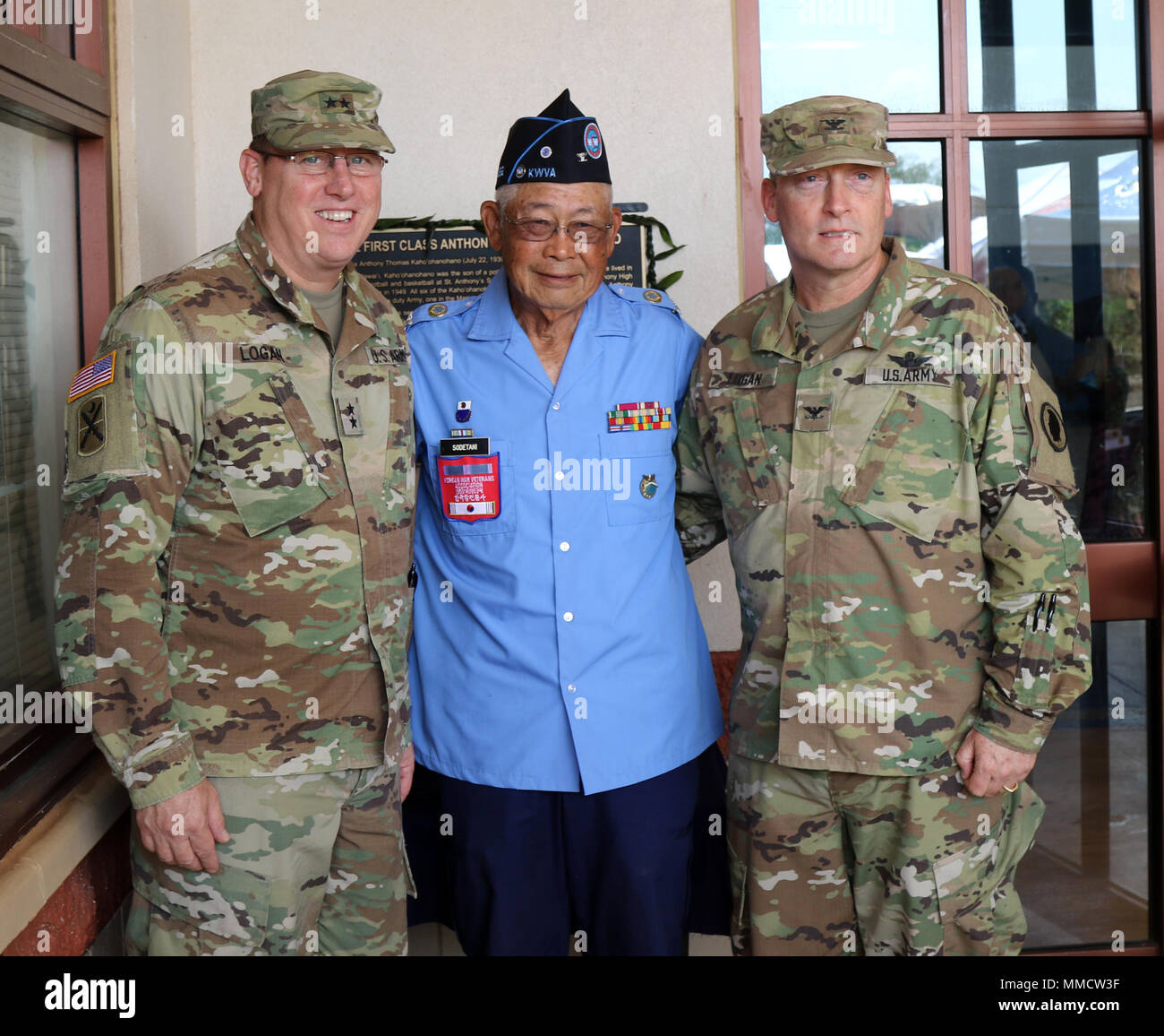The Adjutant General, Major General Arthur ‘Joe’ Logan, Colonel Stephen ...