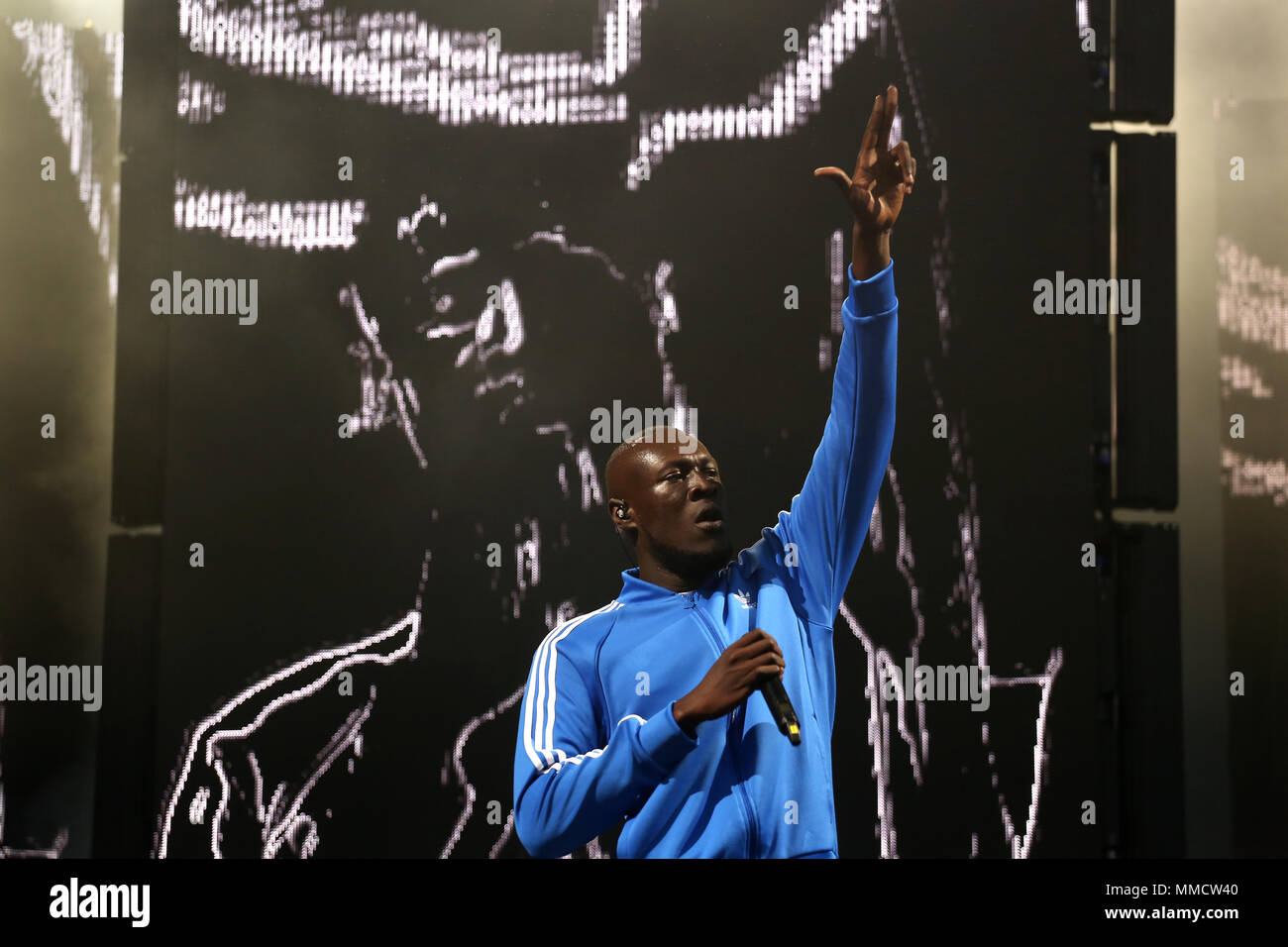 Grime superstar Stormzy performs on the Other Stage at the 2017 ...