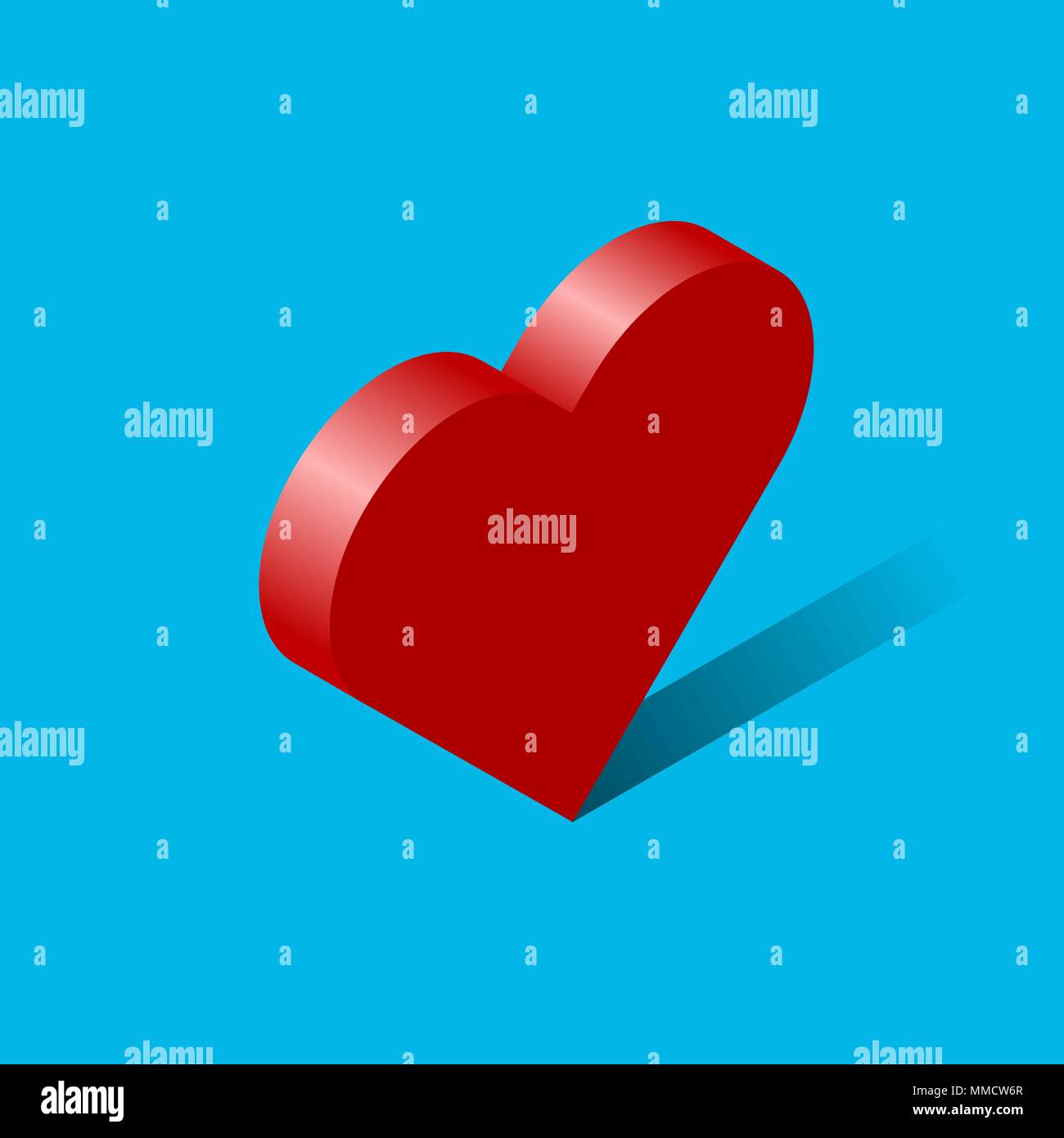 Isometric 3D image heart vector sign Stock Vector Image & Art - Alamy