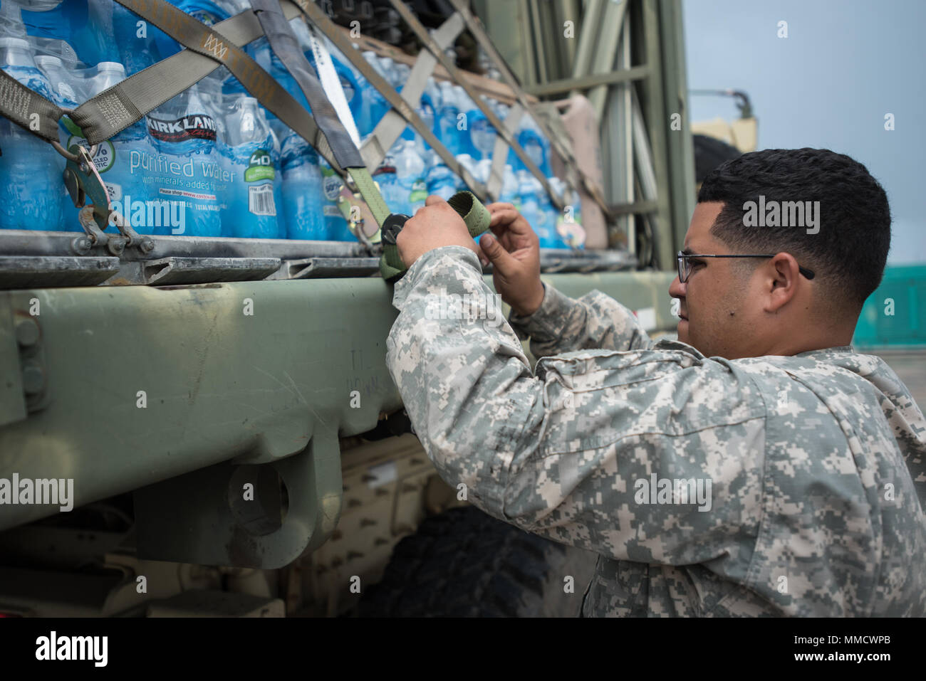 Spc. German Santiago from the Puerto Rico Army National Guard’s 755th ...