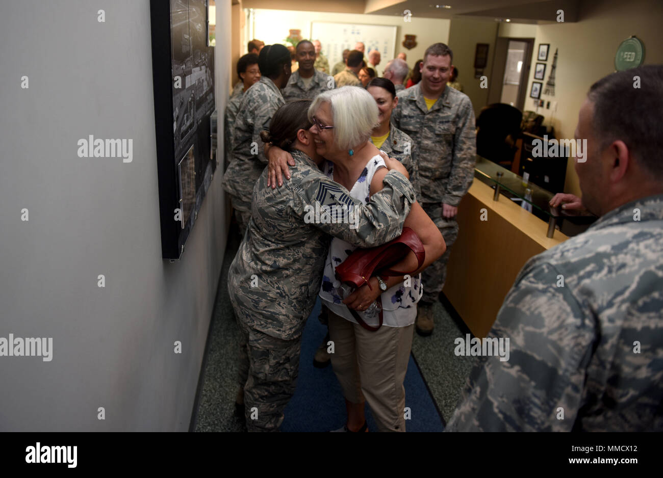 U.S. Air Force Chief Master Sgt. Susan Dietz, command chief for the ...
