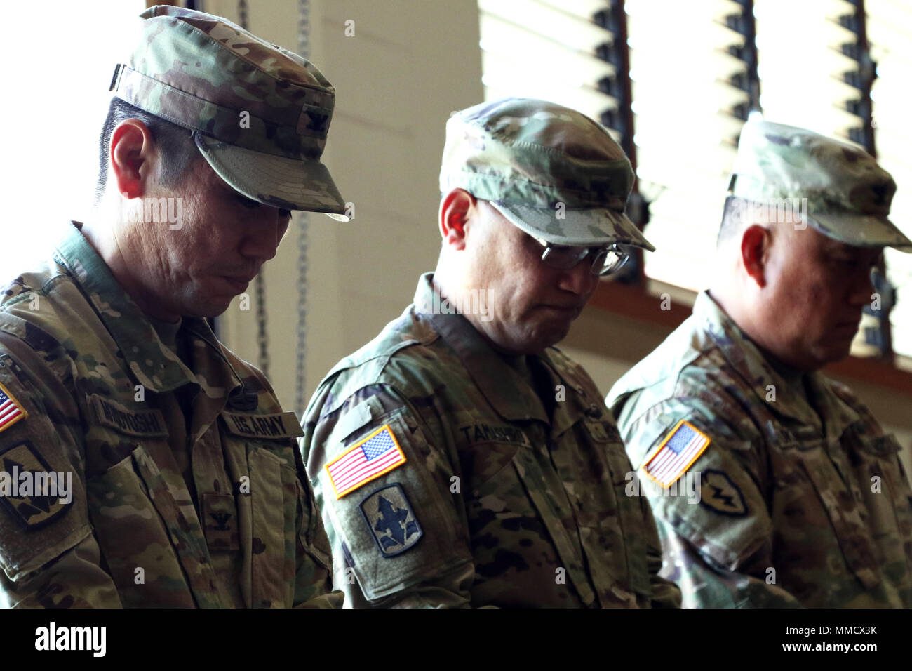 Col. Neal S. Mitsuyoshi, Brig. Gen. Keith Tamashiro, and Col. Roger T ...