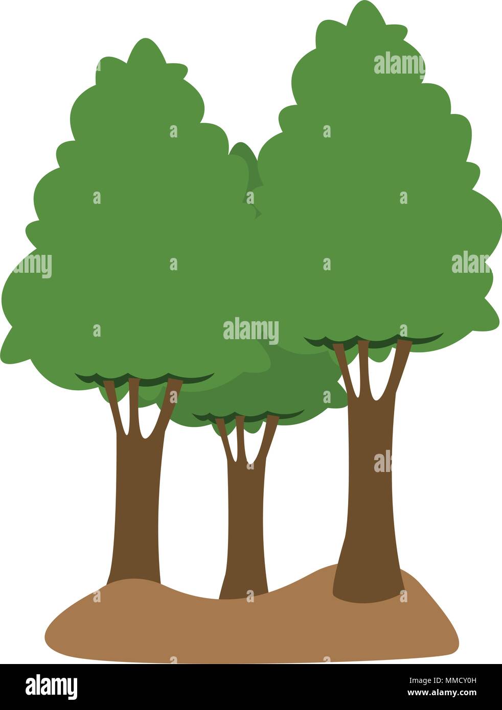 Trees isolated cartoon Stock Vector Image & Art - Alamy