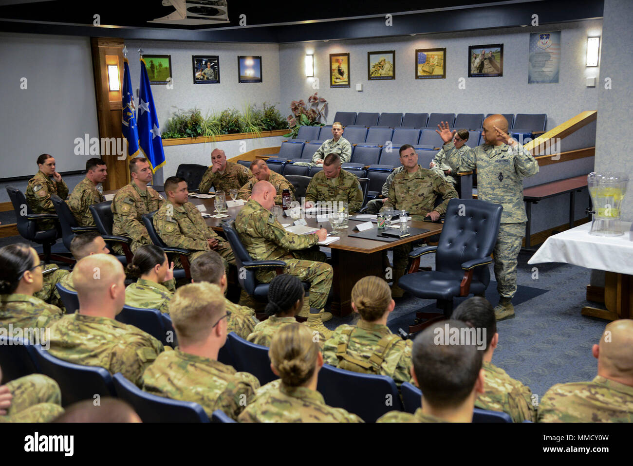 Maj. Gen. Anthony Cotton, 20th Air Force commander, talks to 341st ...