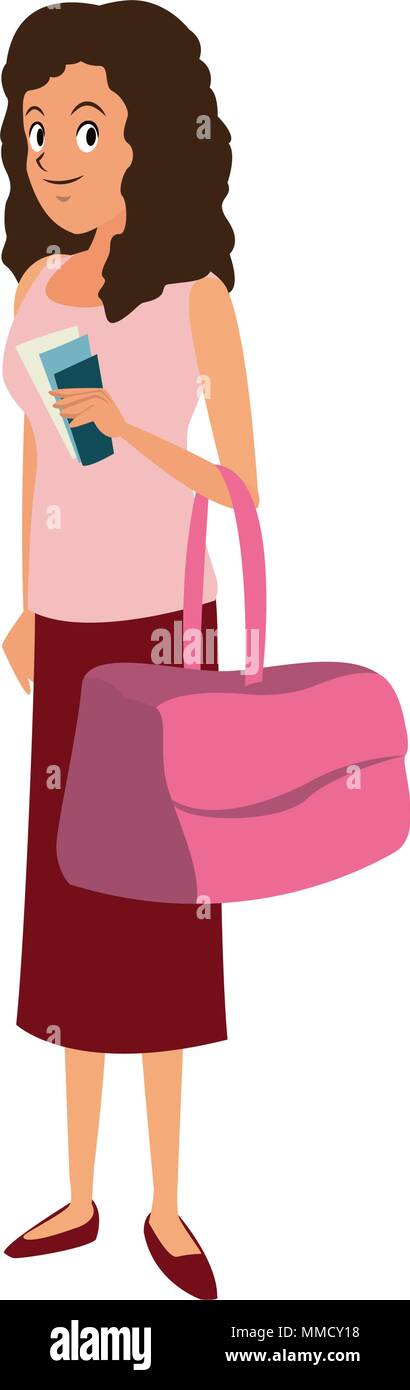 Woman tourist cartoon Stock Vector Image & Art - Alamy