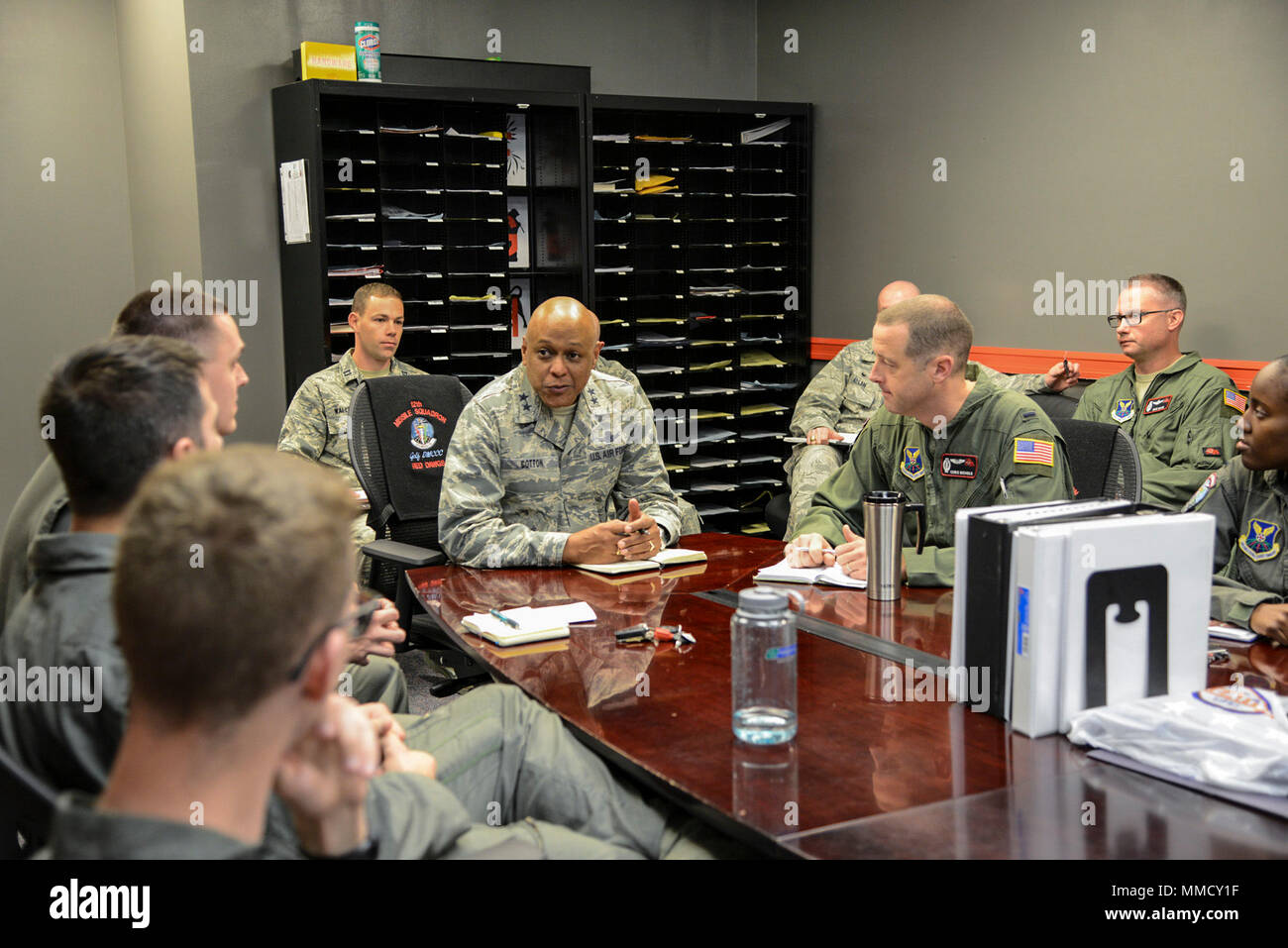 Maj. Gen. Anthony Cotton, 20th Air Force commander, attends a 12th ...