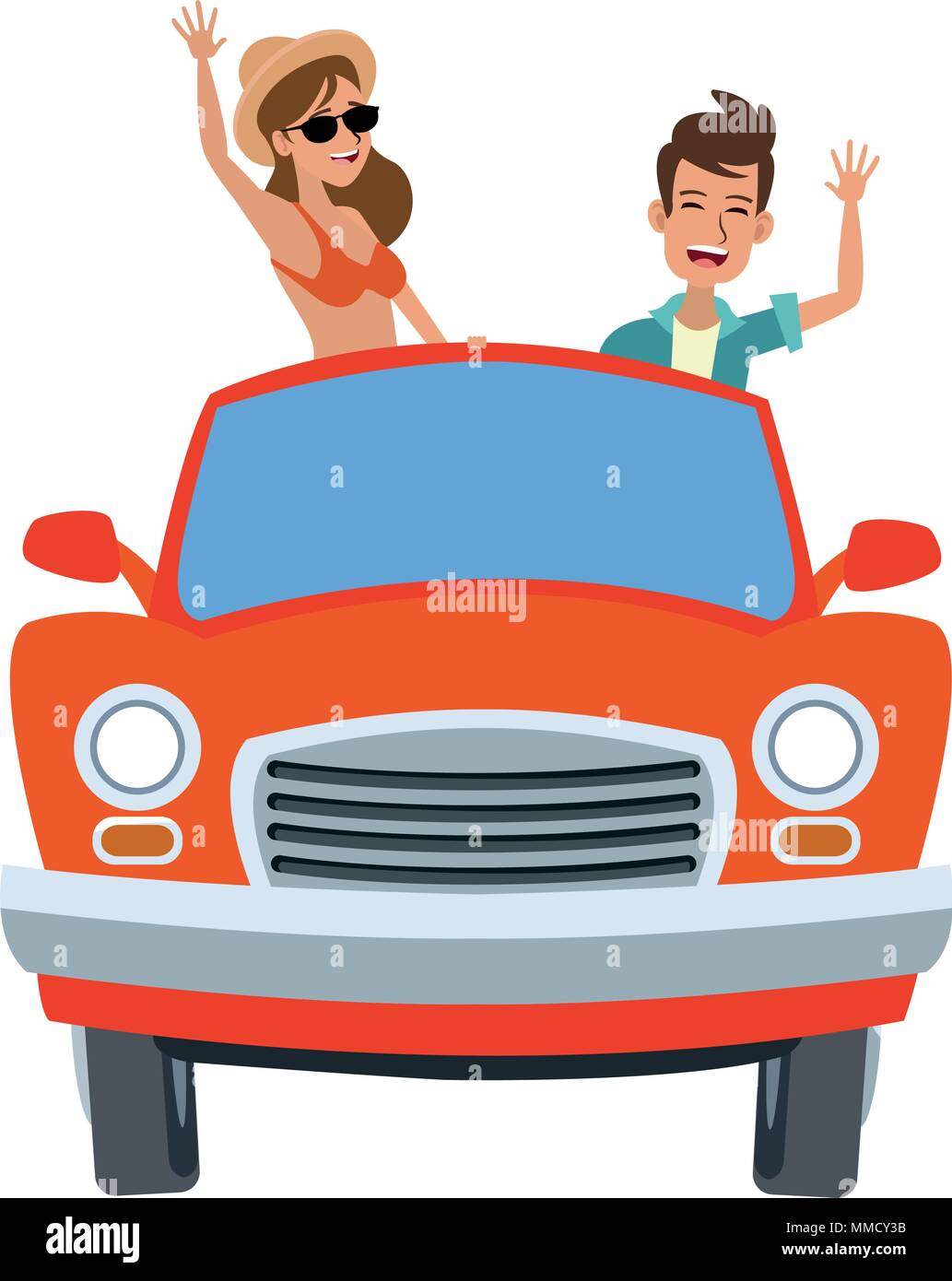 Car tourists Stock Vector Images - Alamy