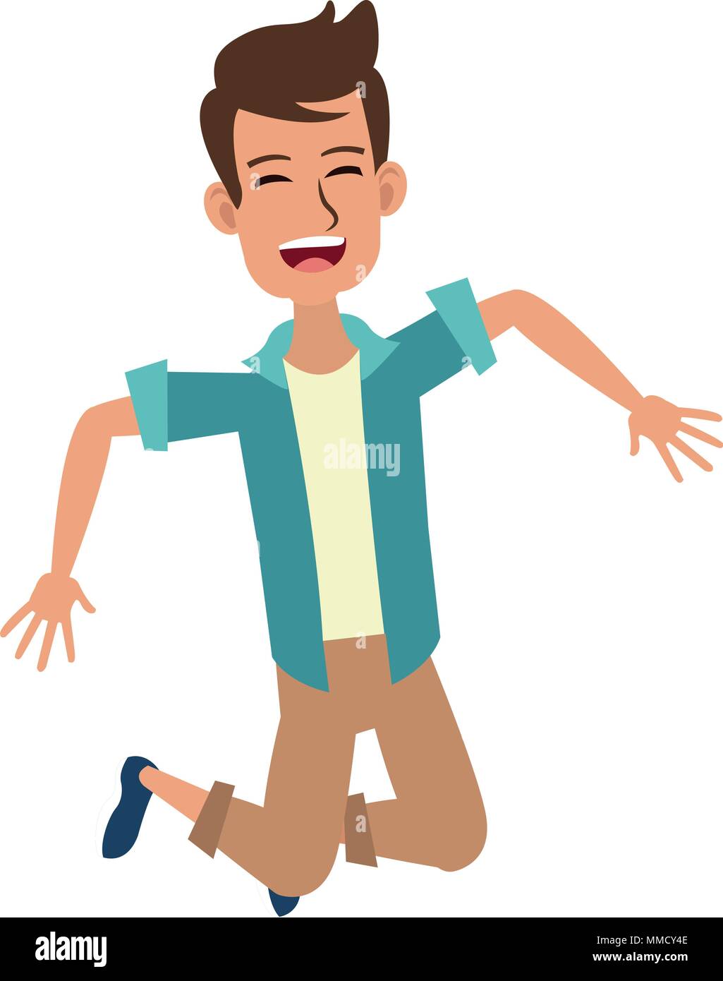 Full length jumping Stock Vector Images - Alamy