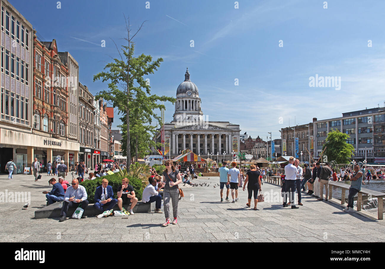 Nottingham Market Square Stock Photos & Nottingham Market Square Stock ...