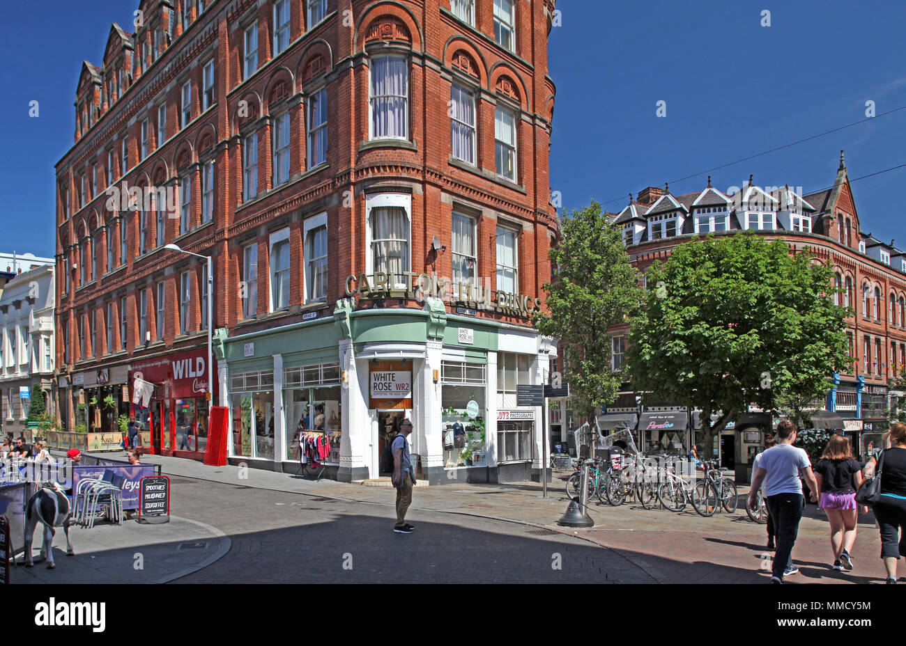 Hockley area of Nottingham, Broad Street and Goosegate Stock Photo - Alamy