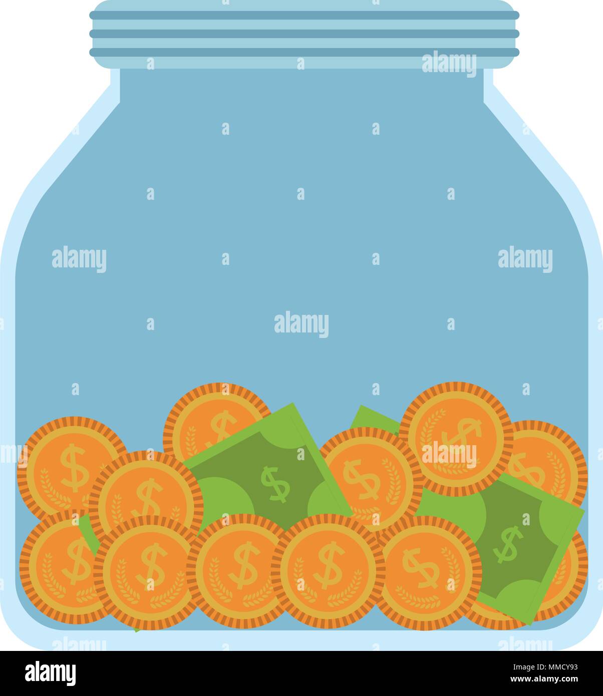 Saving in glass bottle Stock Vector Image & Art - Alamy