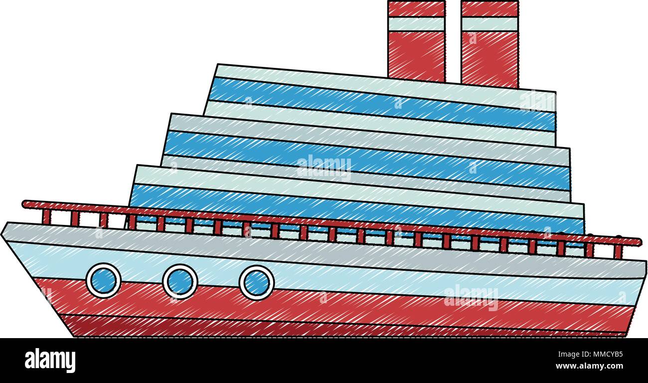 Cruiser ship cartoon scribble Stock Vector Image & Art - Alamy