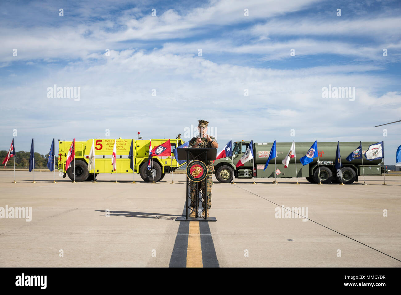 U.S. Marine Corps Col. Joseph Murray, commander, Marine Corps Base ...