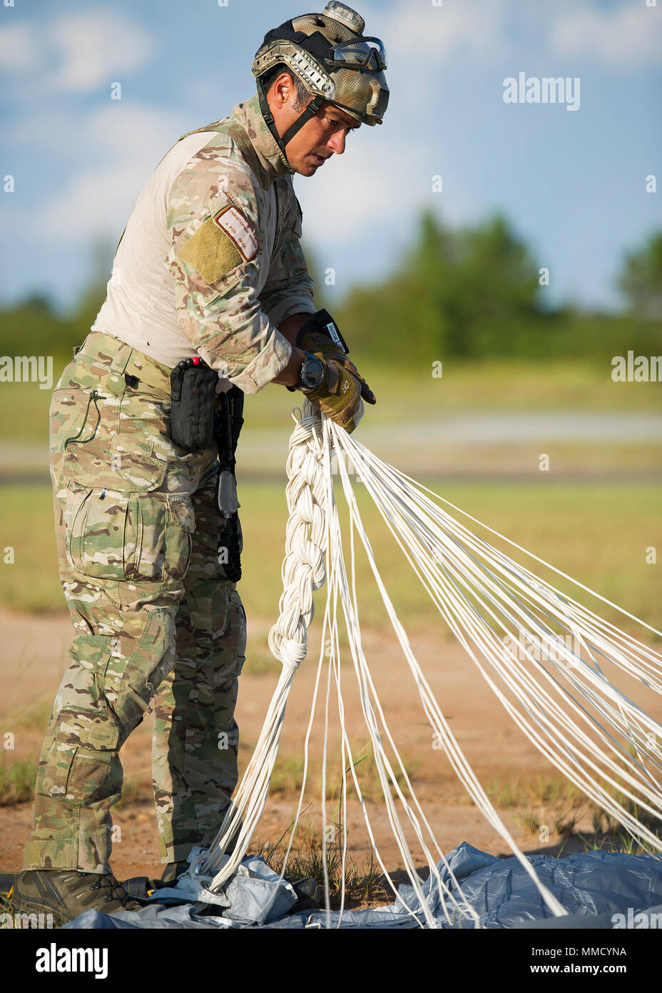 U.S. Air Force Tech. Sgt. Chris Moore, a pararescueman from the 308th ...