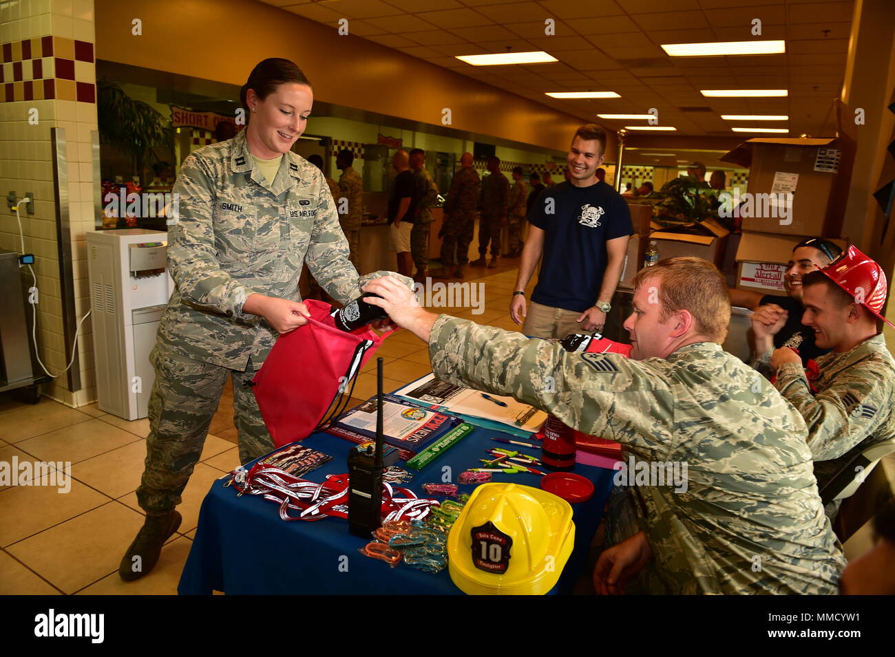 U.S. Air Force Capt. Katrina Smith, Joint Task Force-Bravo, receives ...