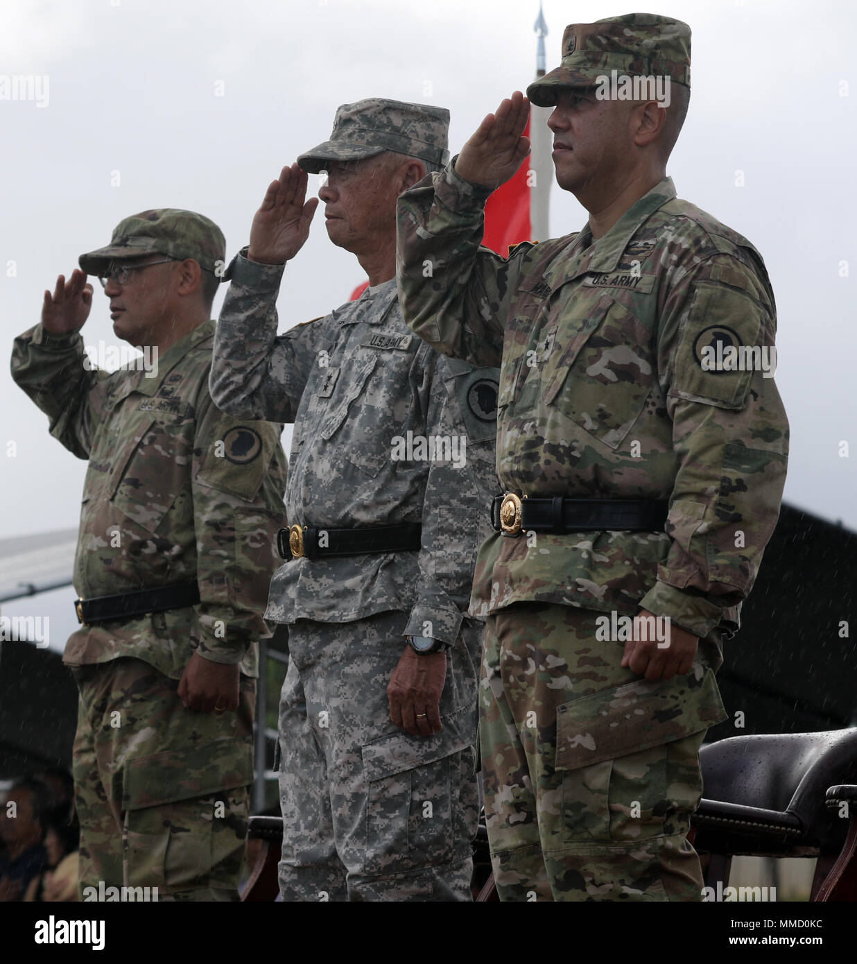 Brig. Gen. Keith Y. Tamashiro, retired Maj. Gen. Robert G.F. Lee, and ...