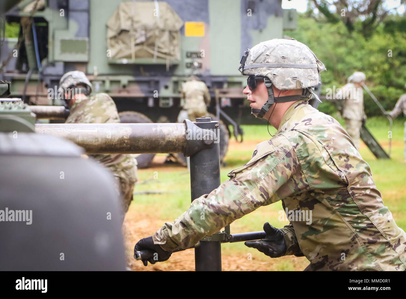 A Soldier with 1st Battalion, 1st Air Defense Artillery Regiment, 94th ...