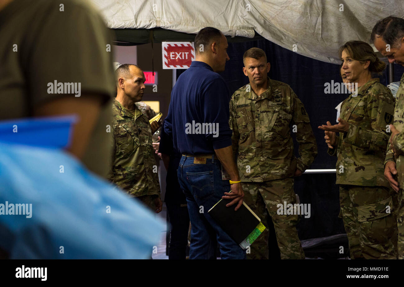 Lt. Gen. Jeff Buchanan, U.S. Army North Commander, receives a tour by ...
