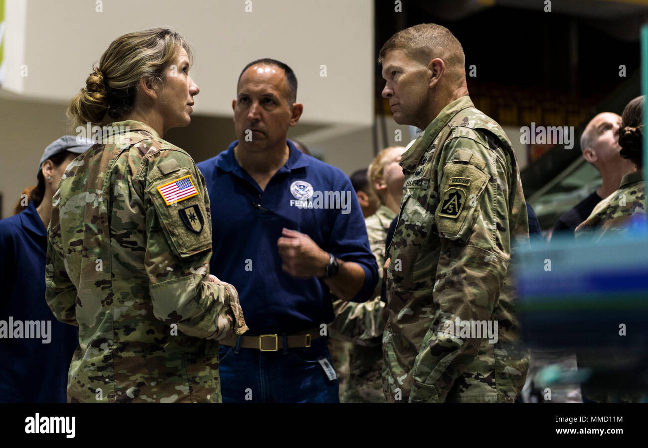 Lt. Gen. Jeff Buchanan, U.S. Army North Commander, receives a tour by ...