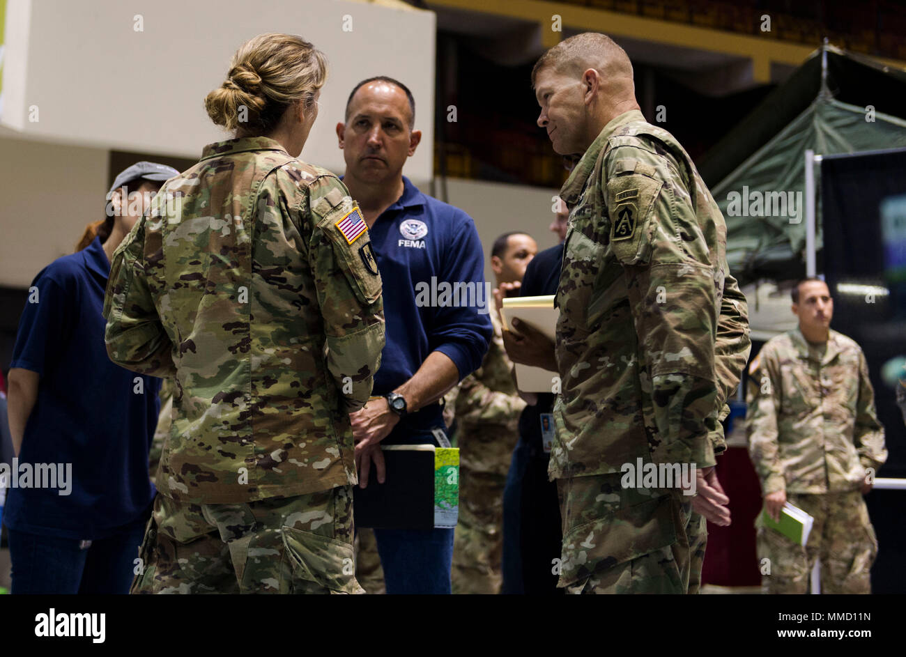 Lt. Gen. Jeff Buchanan, U.S. Army North Commander, receives a tour by ...