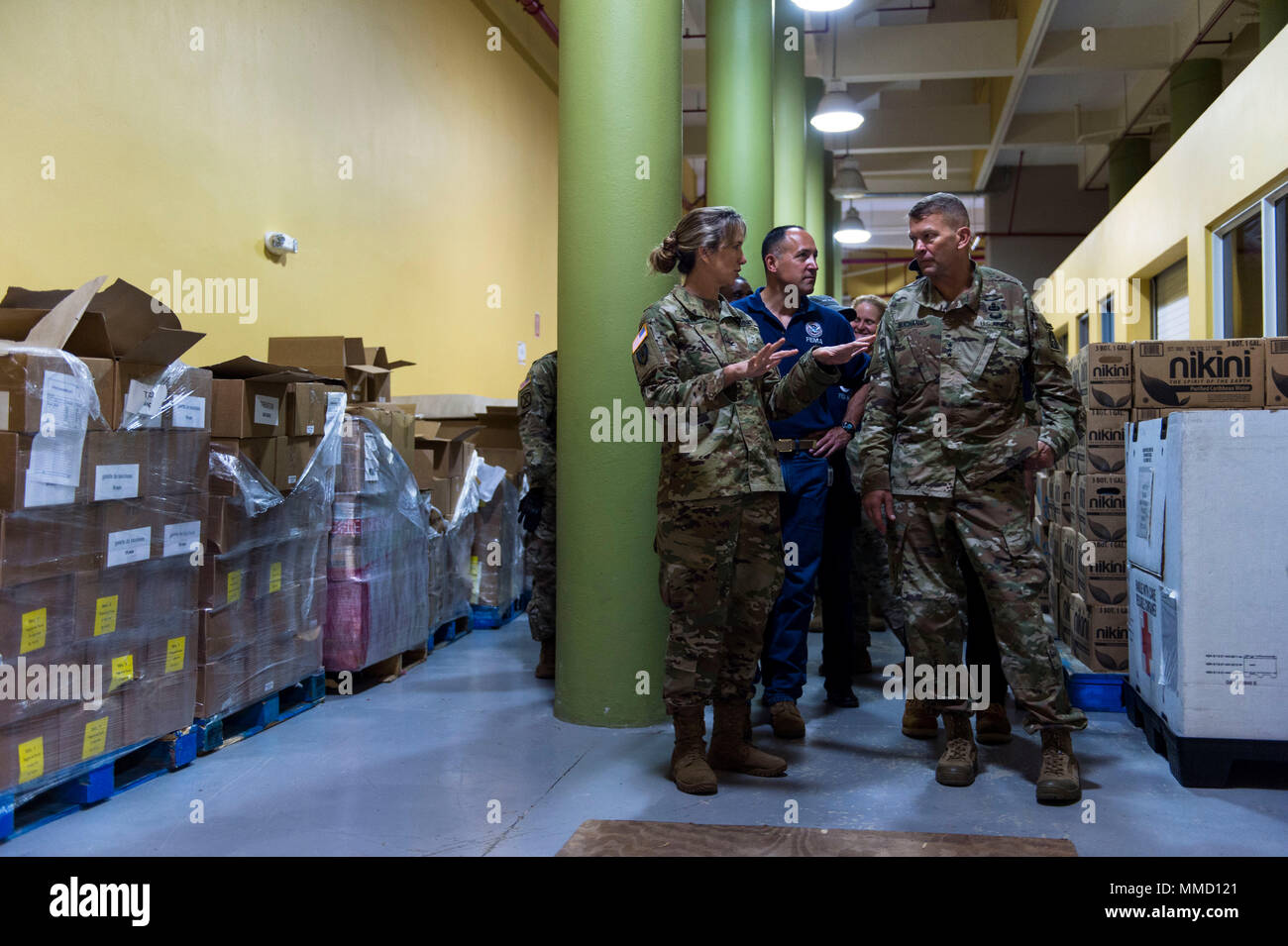 Lt. Gen. Jeff Buchanan, U.S. Army North Commander, receives a tour by ...