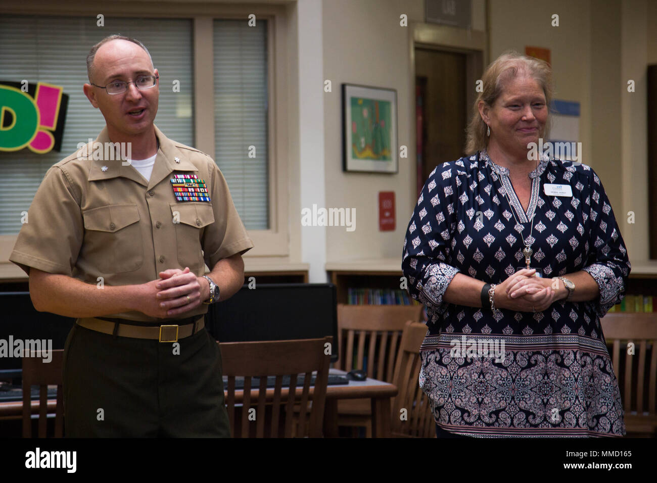 U.S. Marine Corps Lt. Col. John B. Naylor, commanding officer of Marine ...