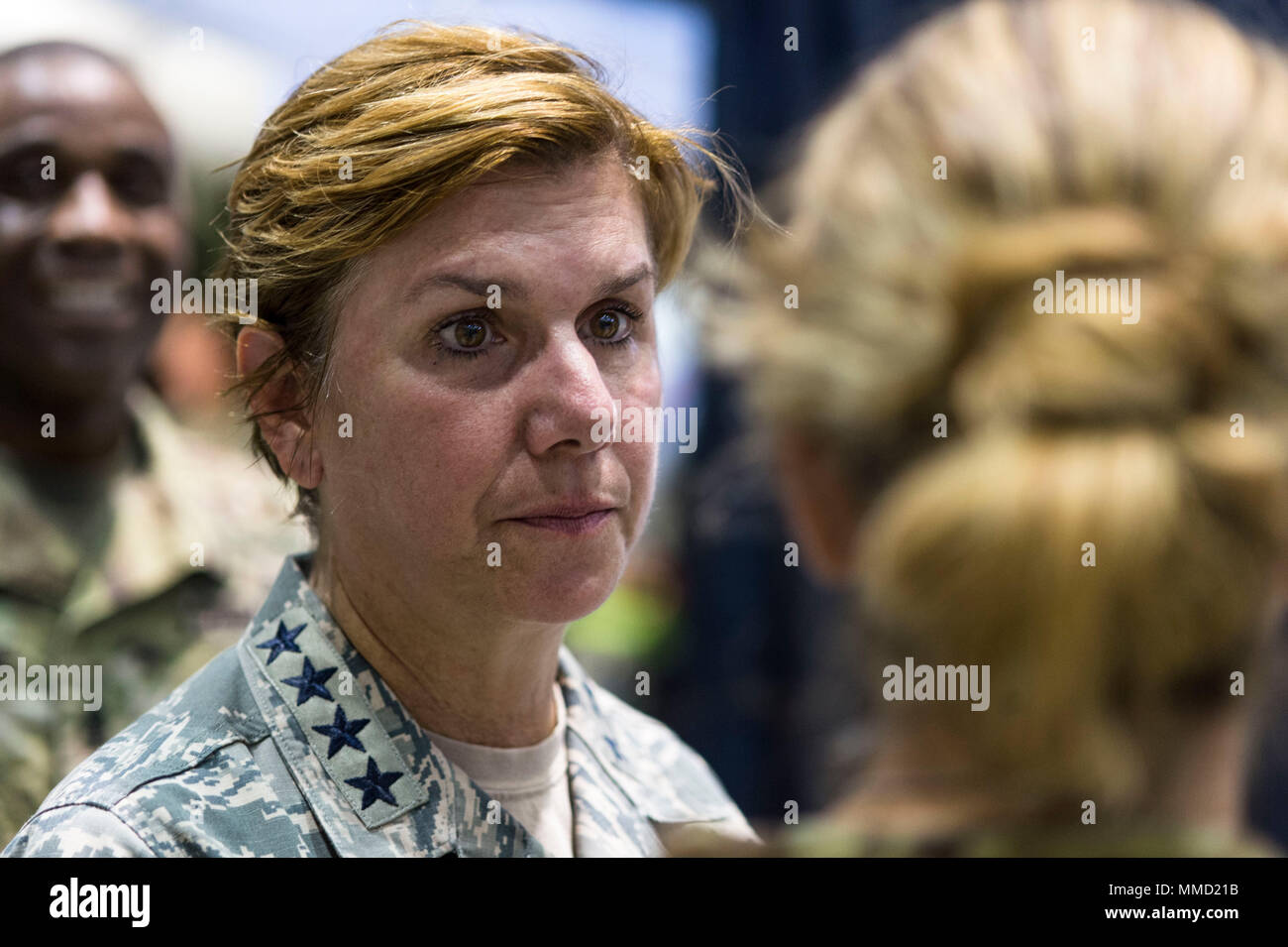 Gen. Lori Robinson, U.S. Northern Command Commander, receives a tour ...