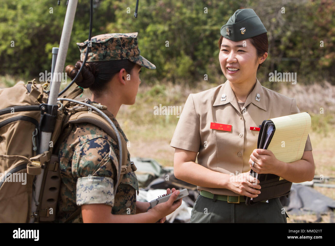Lance Cpl. Savannah Lucero, a Korean linguist with 3rd Radio Battalion ...