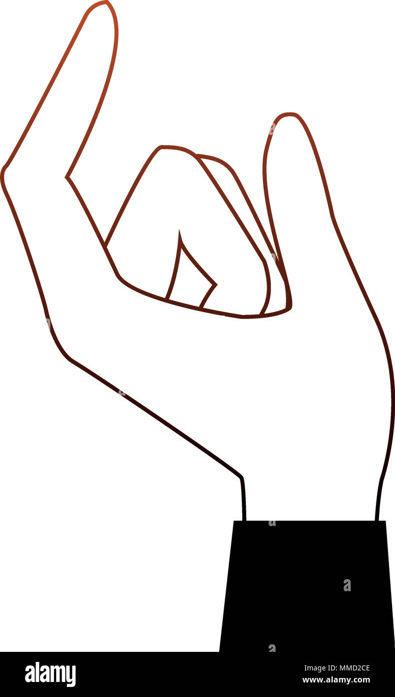 Hand in gesture holding something Stock Vector Images - Alamy