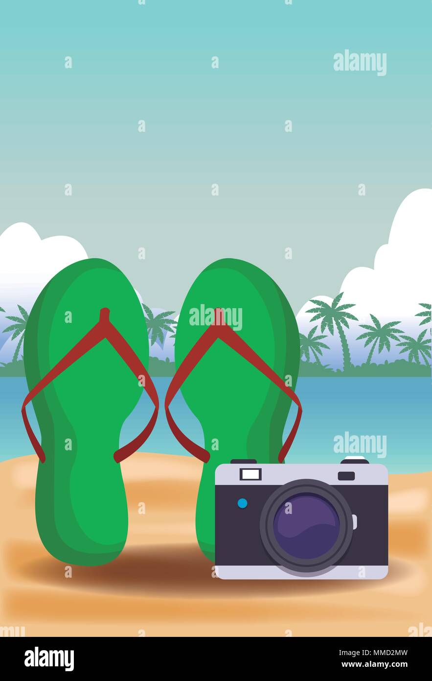 Summer and beach cartoons Stock Vector Image & Art - Alamy