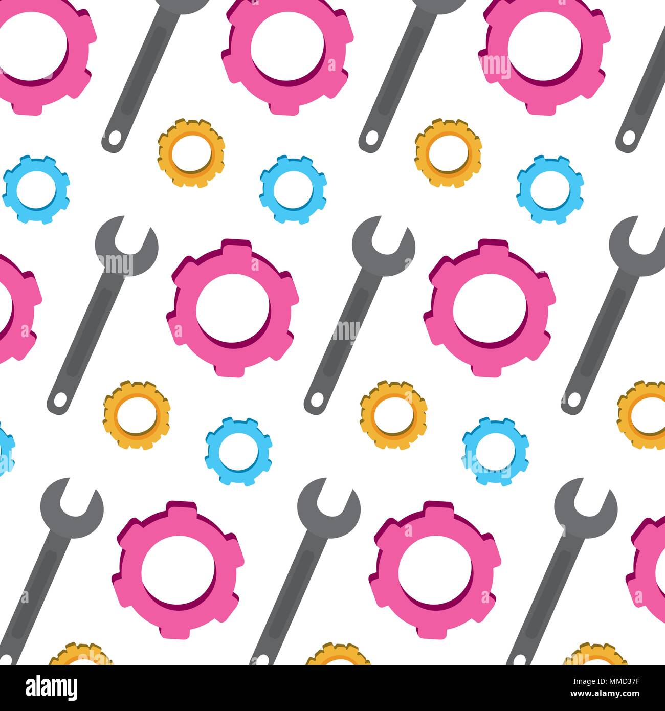 gear industry and wrench repair background Stock Vector Image & Art - Alamy