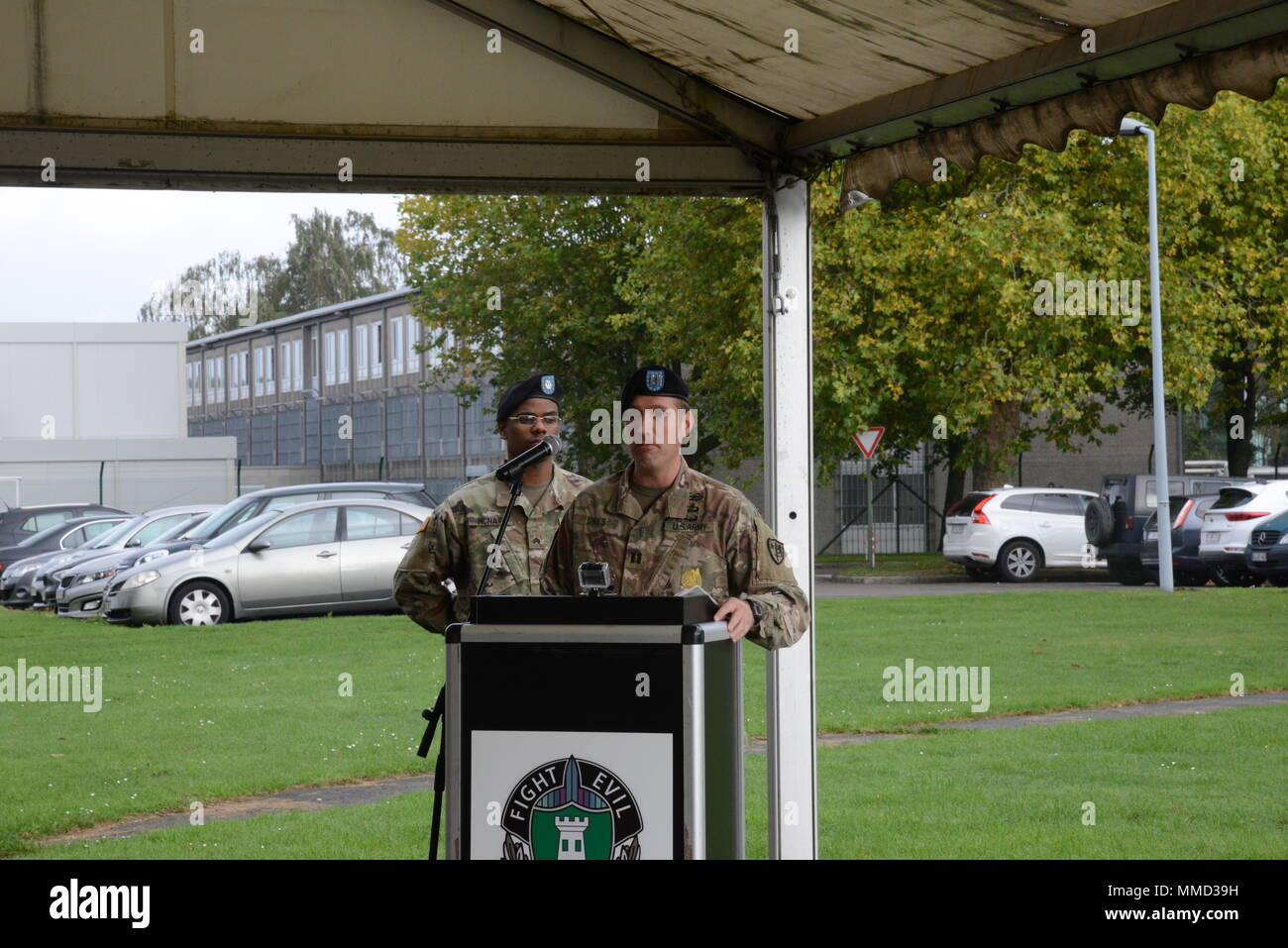 U.S. Army, Cpt. Derick B. Sikes, incoming Commander of Bravo Company ...