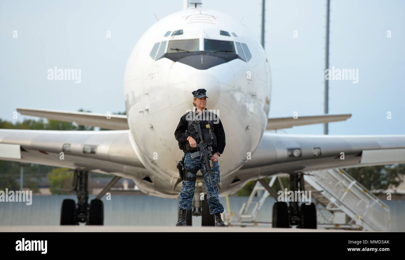 U.S. Navy Seaman Sarah Askew, 55th Security Forces master at arms ...
