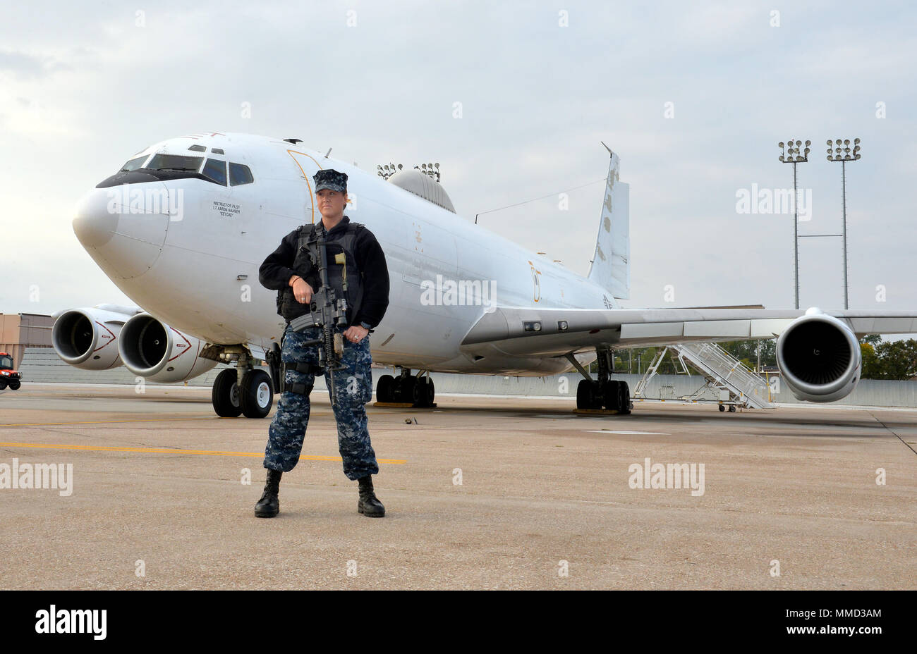 U.S. Navy Seaman Sarah Askew, 55th Security Forces master at arms ...