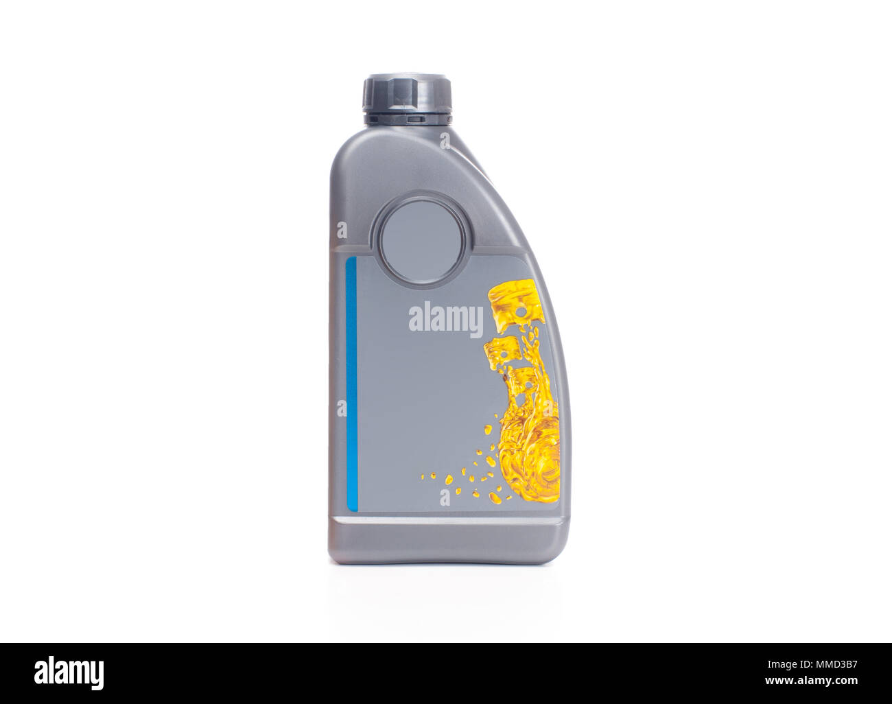 Plastic container with engine oil on white background Stock Photo - Alamy