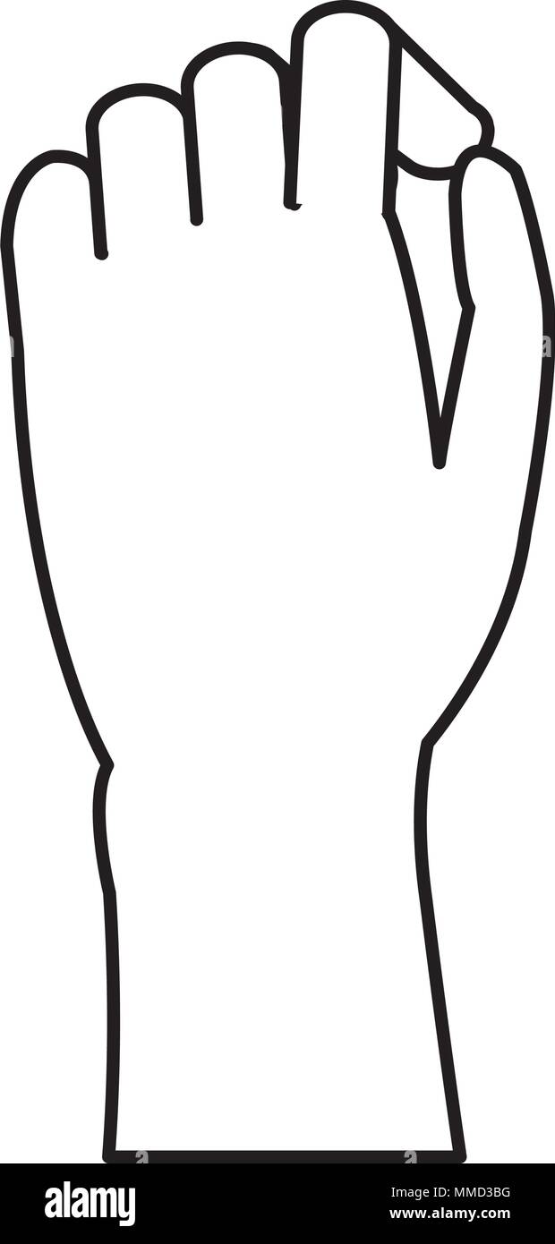 line person hand finger gesture sign Stock Vector Image & Art - Alamy