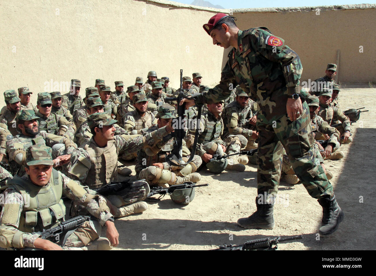 Afghan National Army Special Operations Command soldiers conduct urban ...