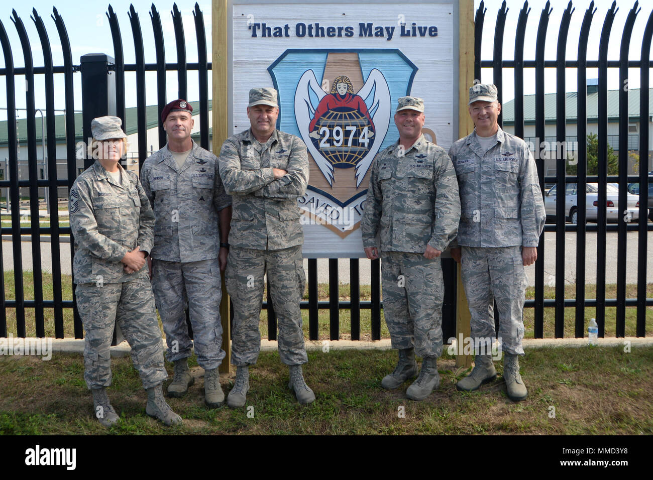 106th Rescue Wing and New York National Guard leadership stand for a ...