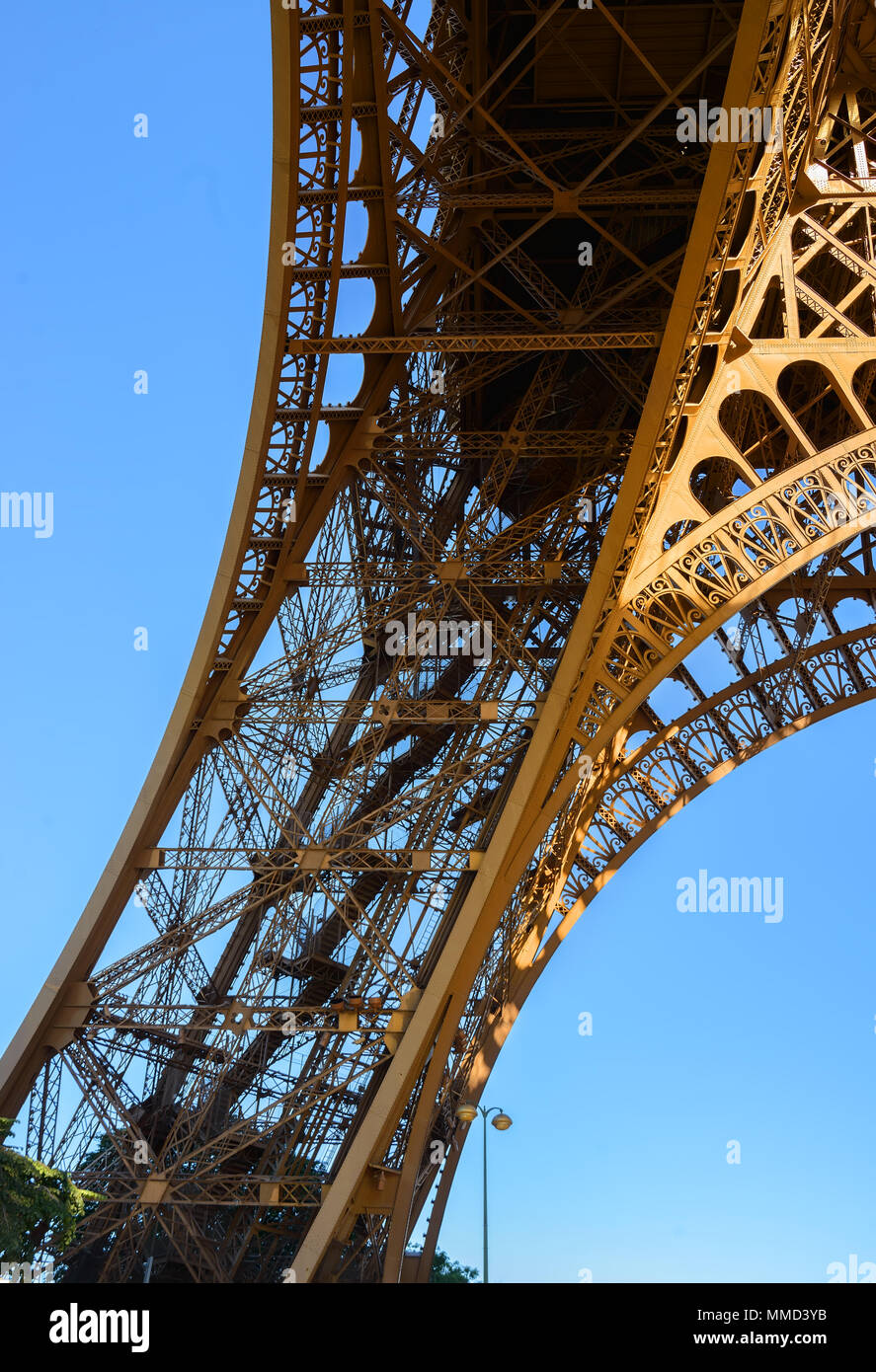 View on Eiffel Tower in Paris from below, France Stock Photo - Alamy