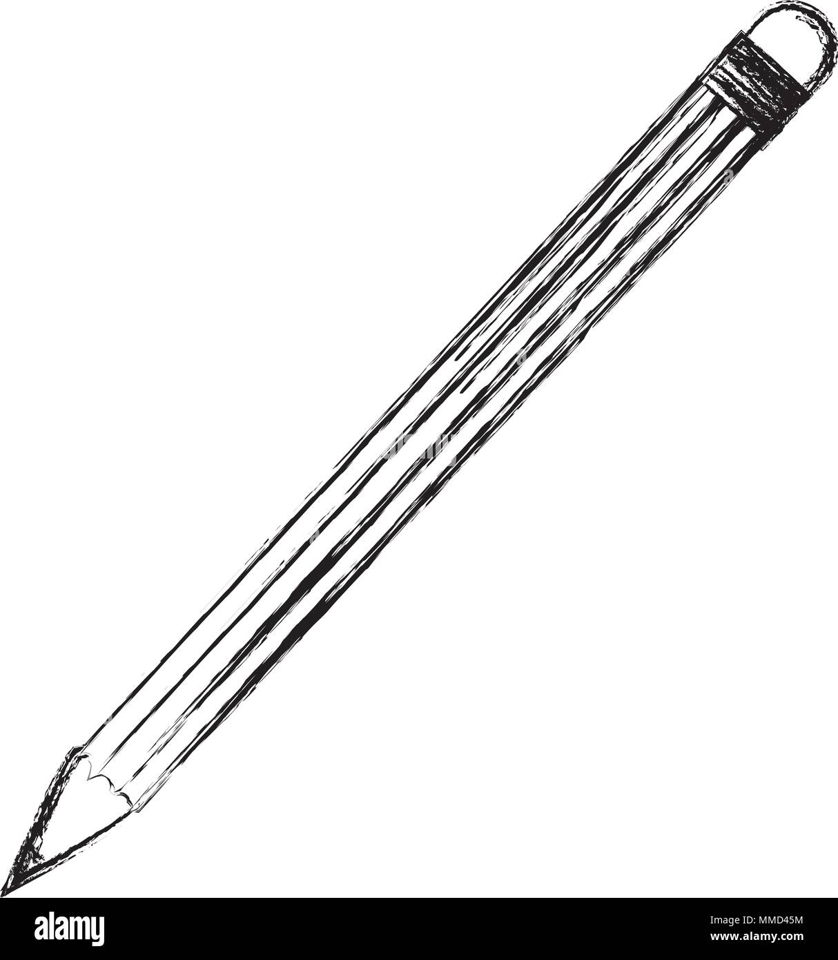 grunge wood pencil object to write and draw Stock Vector Image & Art ...