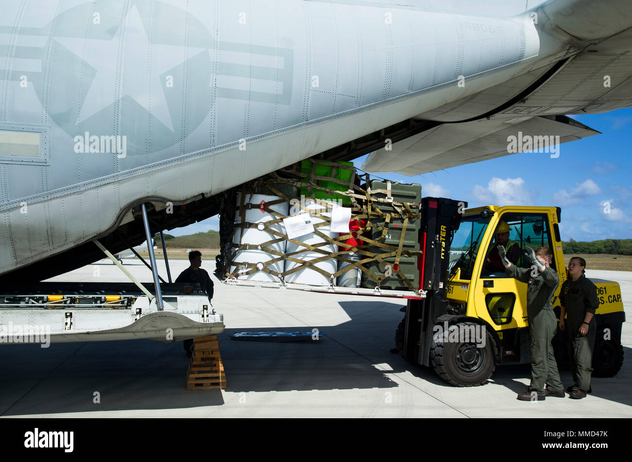 U.S. Marines with Marine Aerial Refueler Transport Squadron 152, Sumos ...