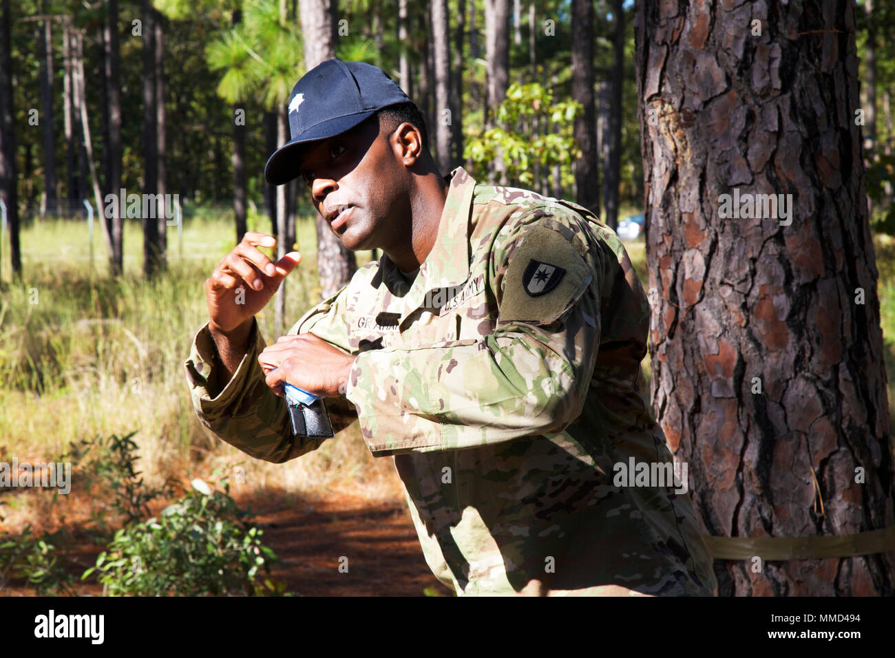 U.S. Army soldier instructs the candidates during the Expert Field ...