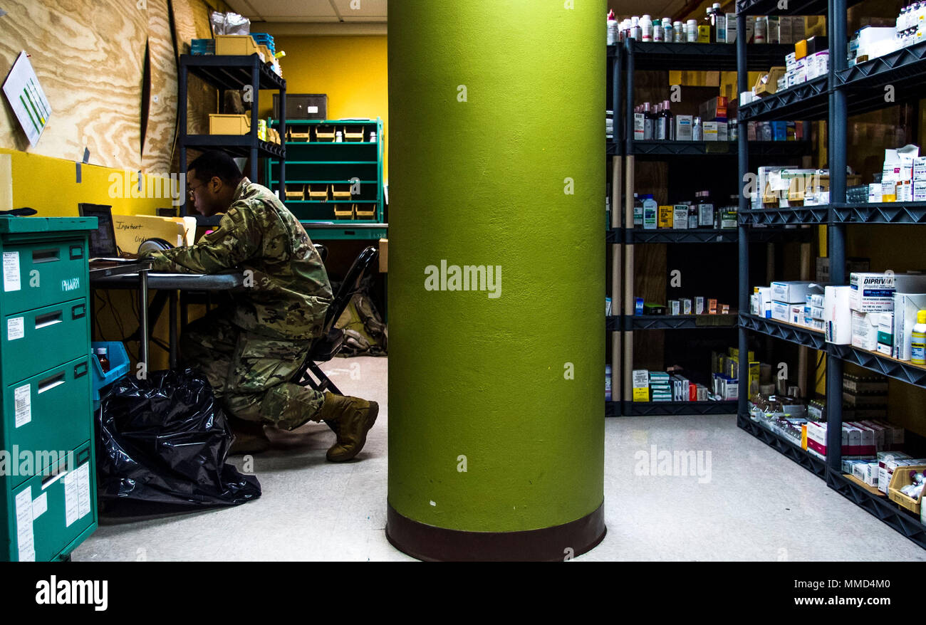 U.S. Army Capt. Julian Rodriguez, pharmacist, 14th Combat Support ...