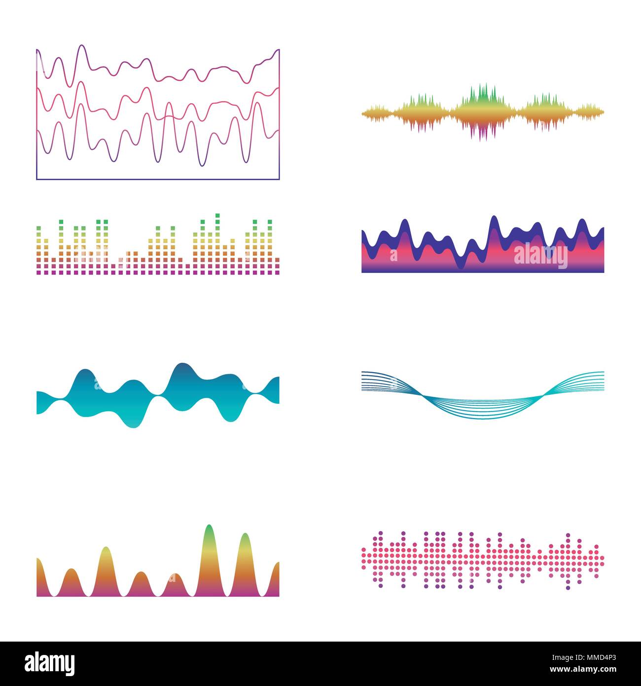 Set of waves graphics Stock Vector Image & Art - Alamy
