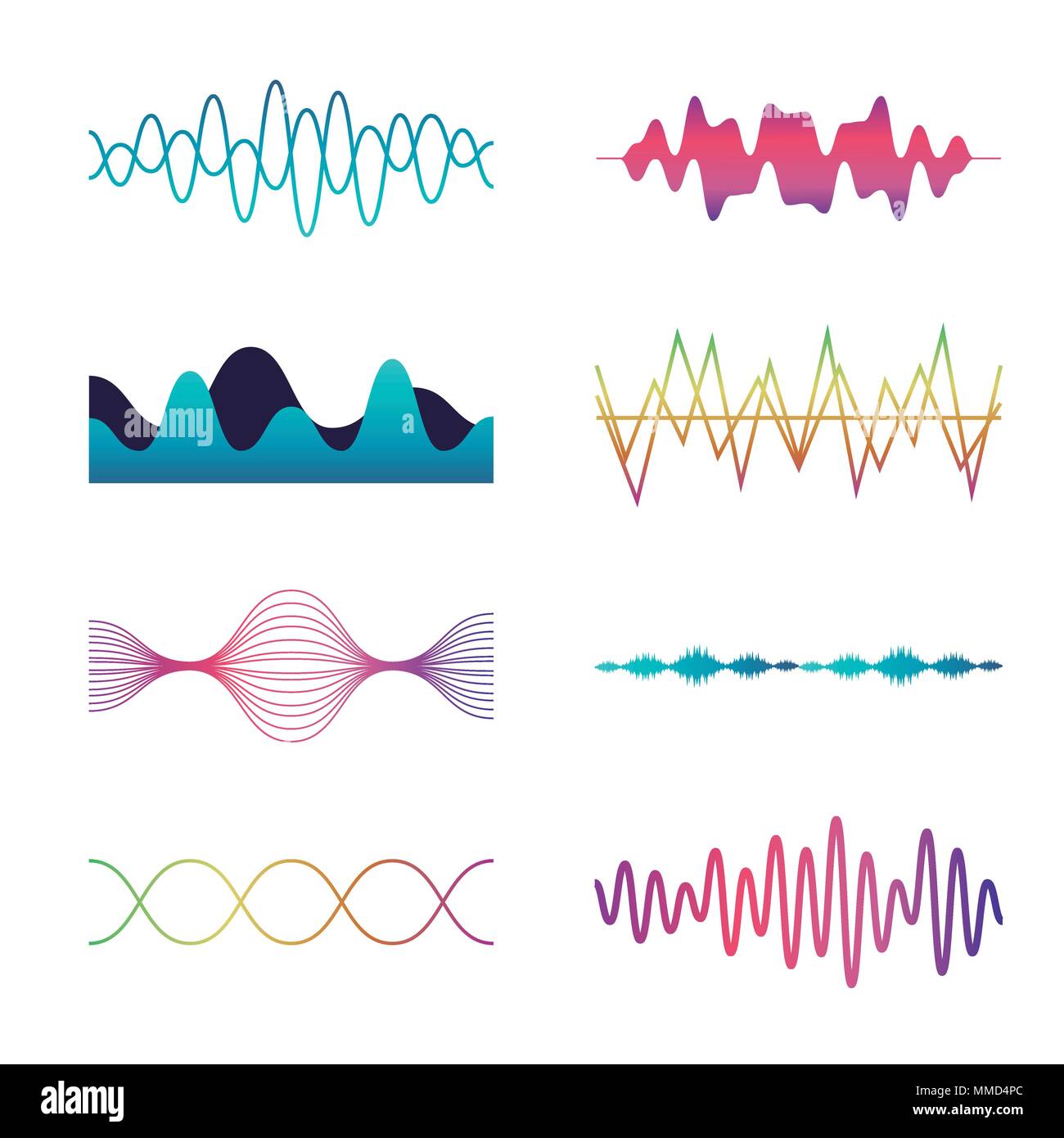 Set of waves graphics Stock Vector Image & Art - Alamy