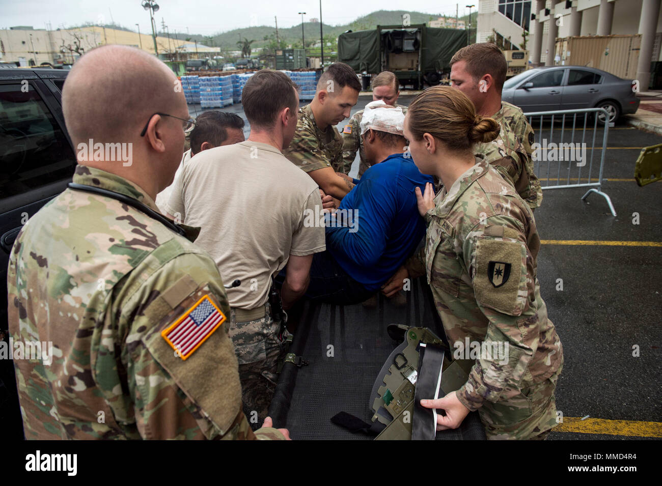 U.S. Army Soldiers assigned to the 14th Combat Support Hospital, treat ...
