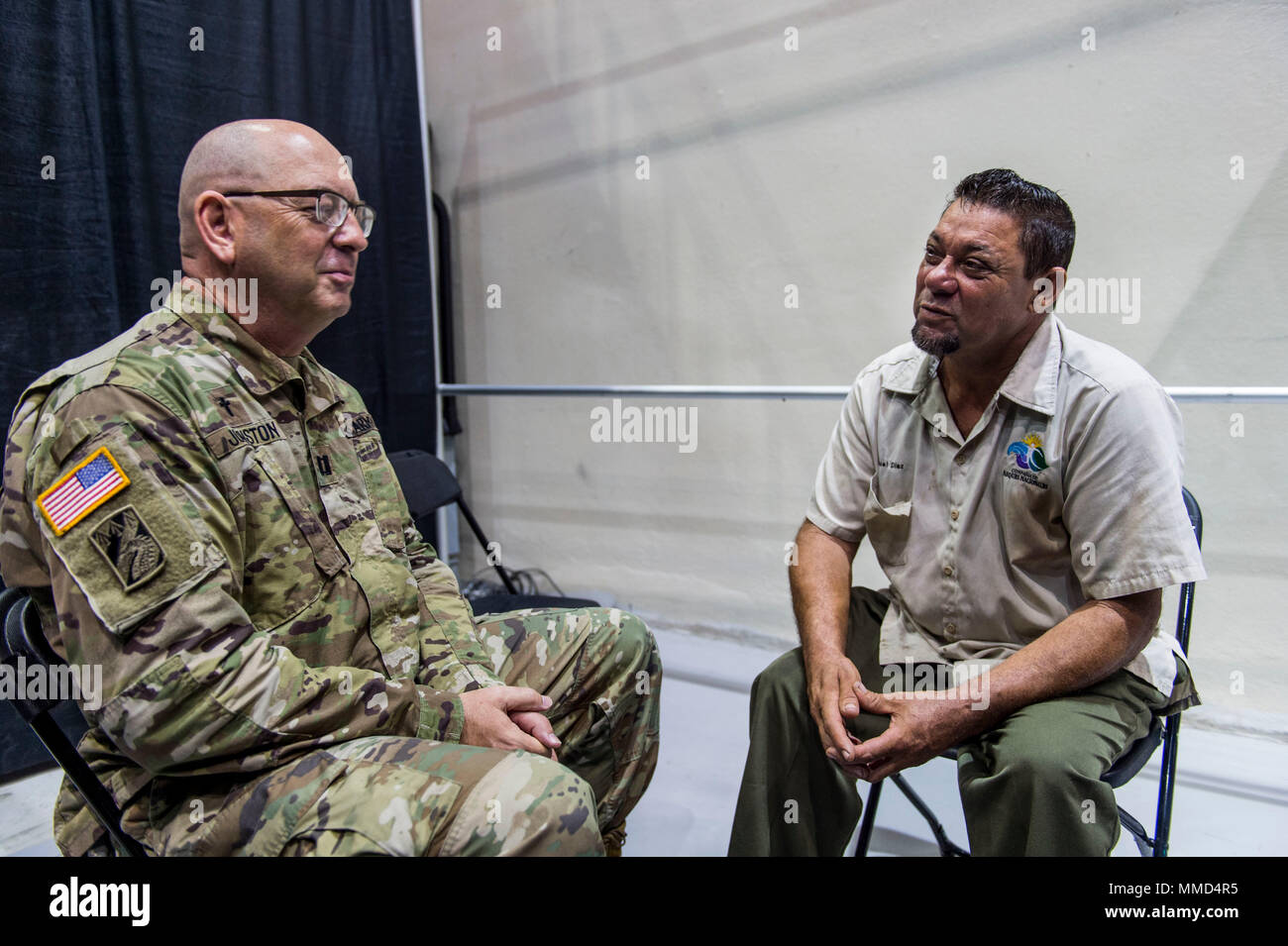 U.S. Army Capt. Mark Johnston, Chaplin, 14th Combat Support Hospital ...